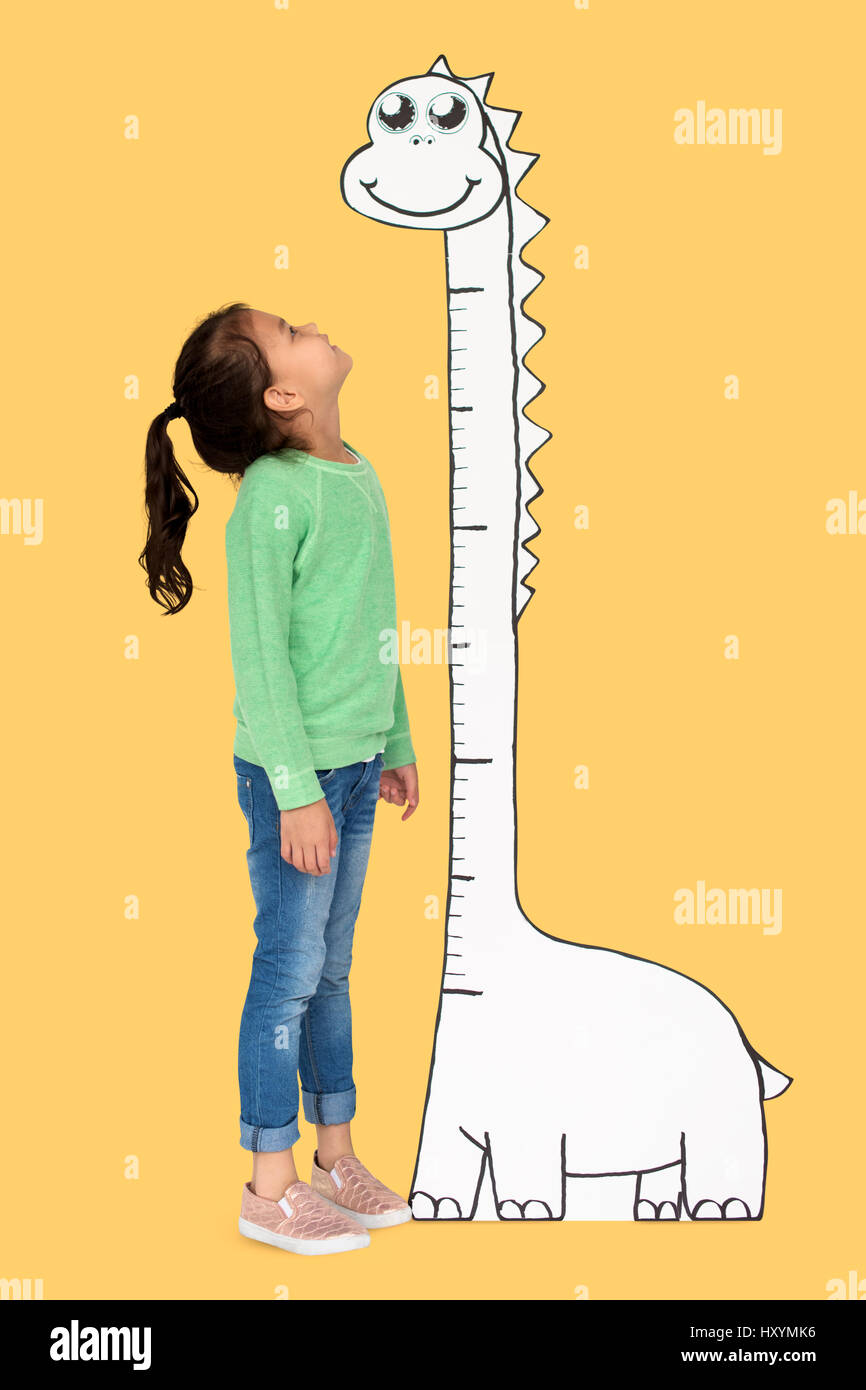Tall Measure Height Child Growing Scale Stock Photo - Alamy