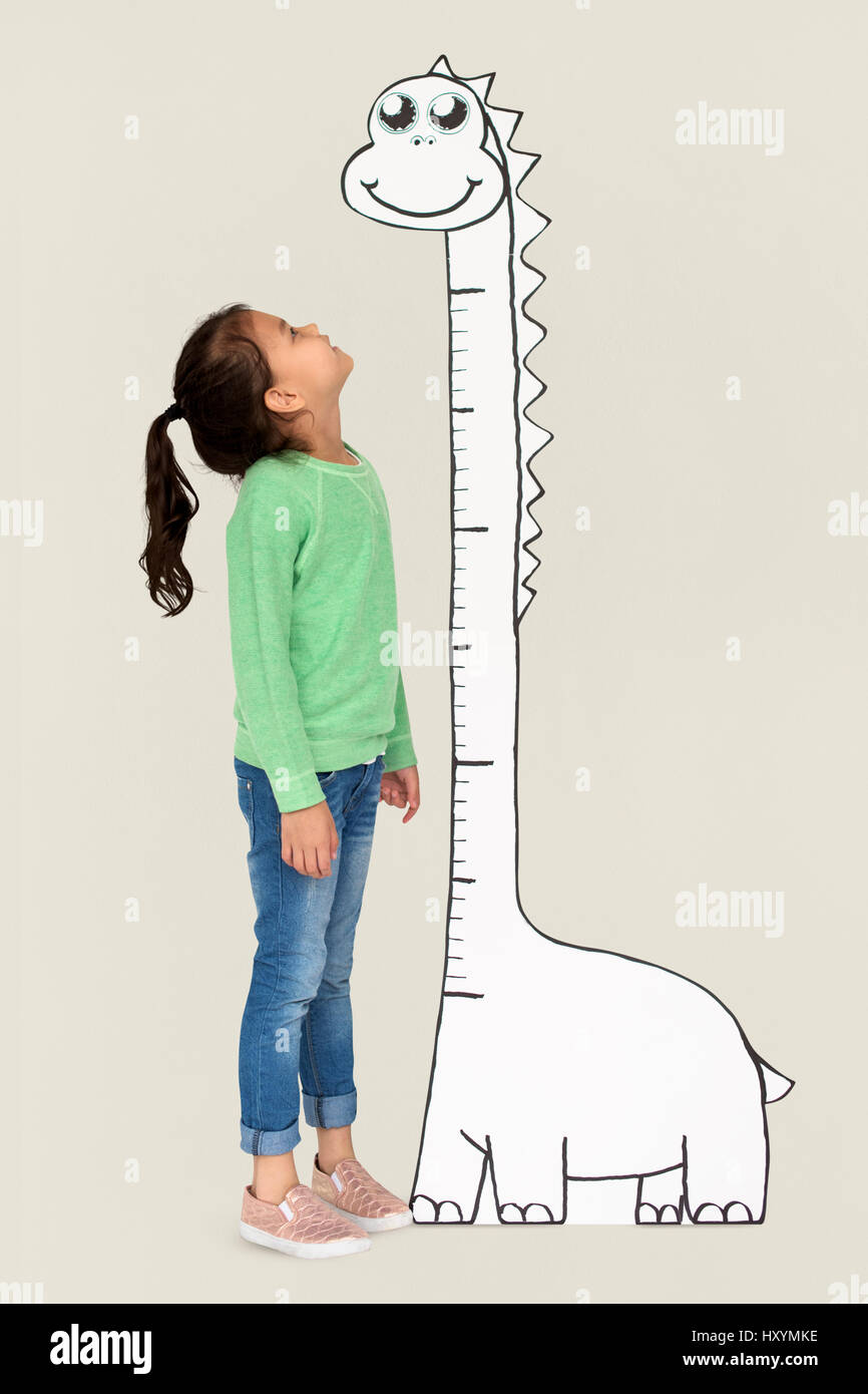 Tall Measure Height Child Growing Scale Stock Photo - Alamy
