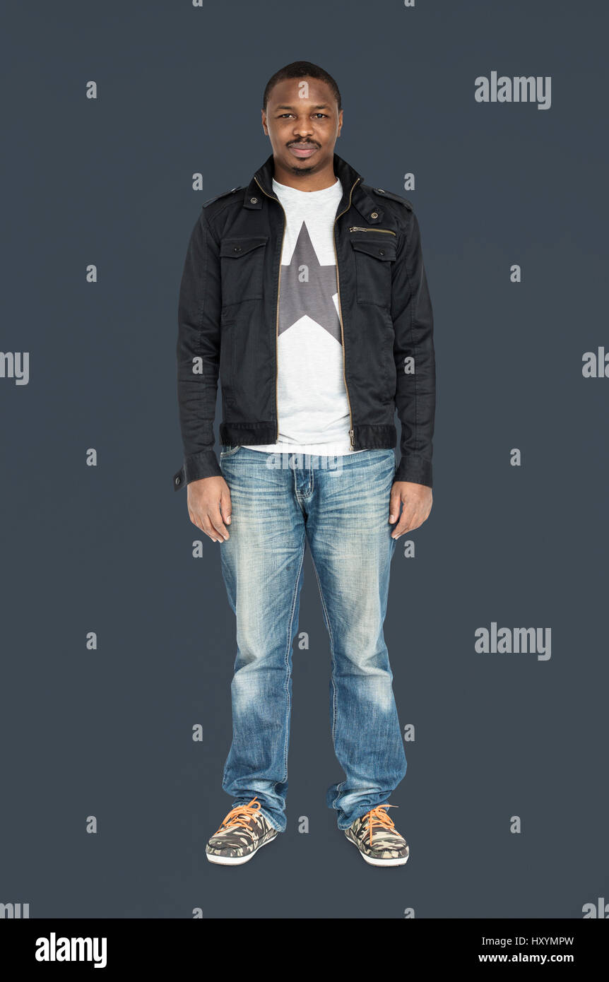 African Descent Man Smiling Happy Stock Photo - Alamy