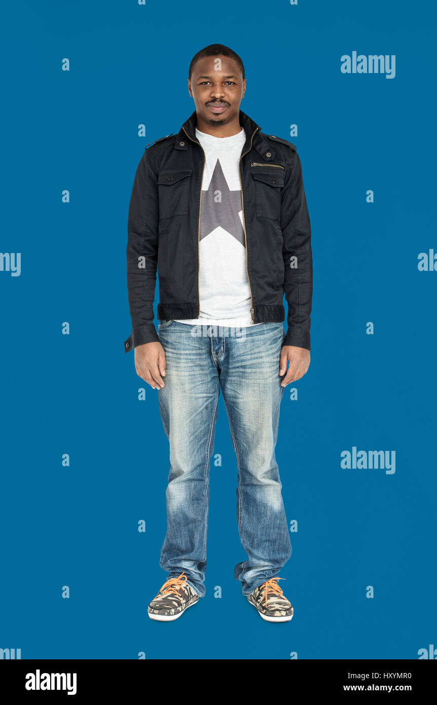 African Descent Man Smiling Happy Stock Photo - Alamy