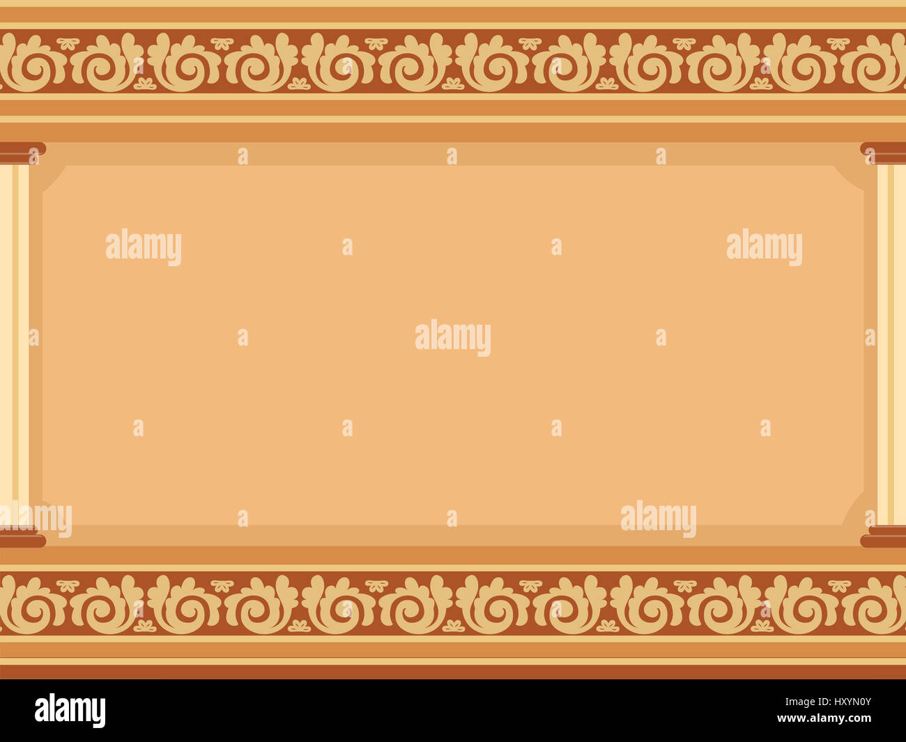 Frame Illustration Featuring Cornices with Elaborate Designs Stock ...
