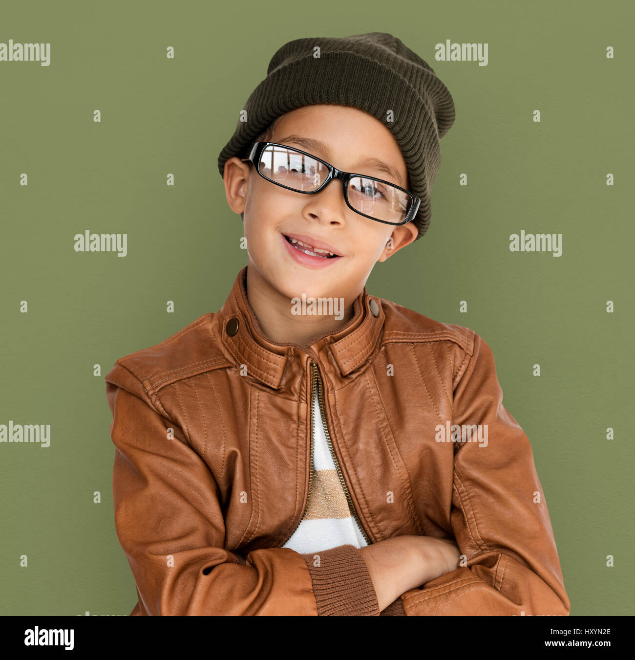 Little Boy Smiling Happiness Studio Portrait Stock Photo - Alamy