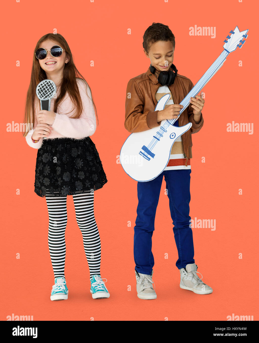 Young Children Musician Singer Guitarist Stock Photo - Alamy