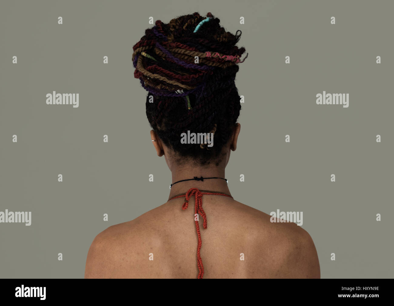 African Descent Woman Back View Stock Photo - Alamy