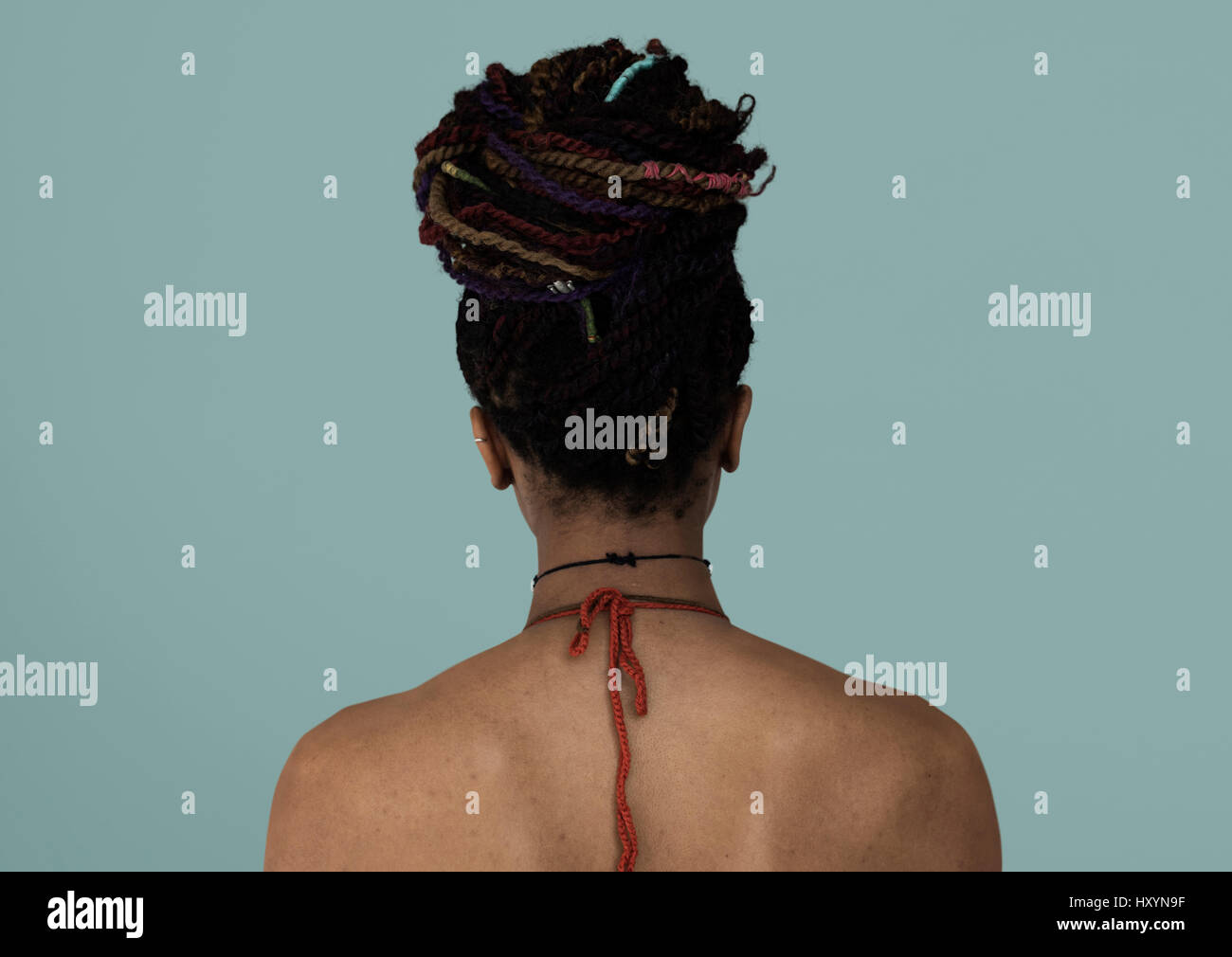 African Descent Woman Back View Stock Photo - Alamy