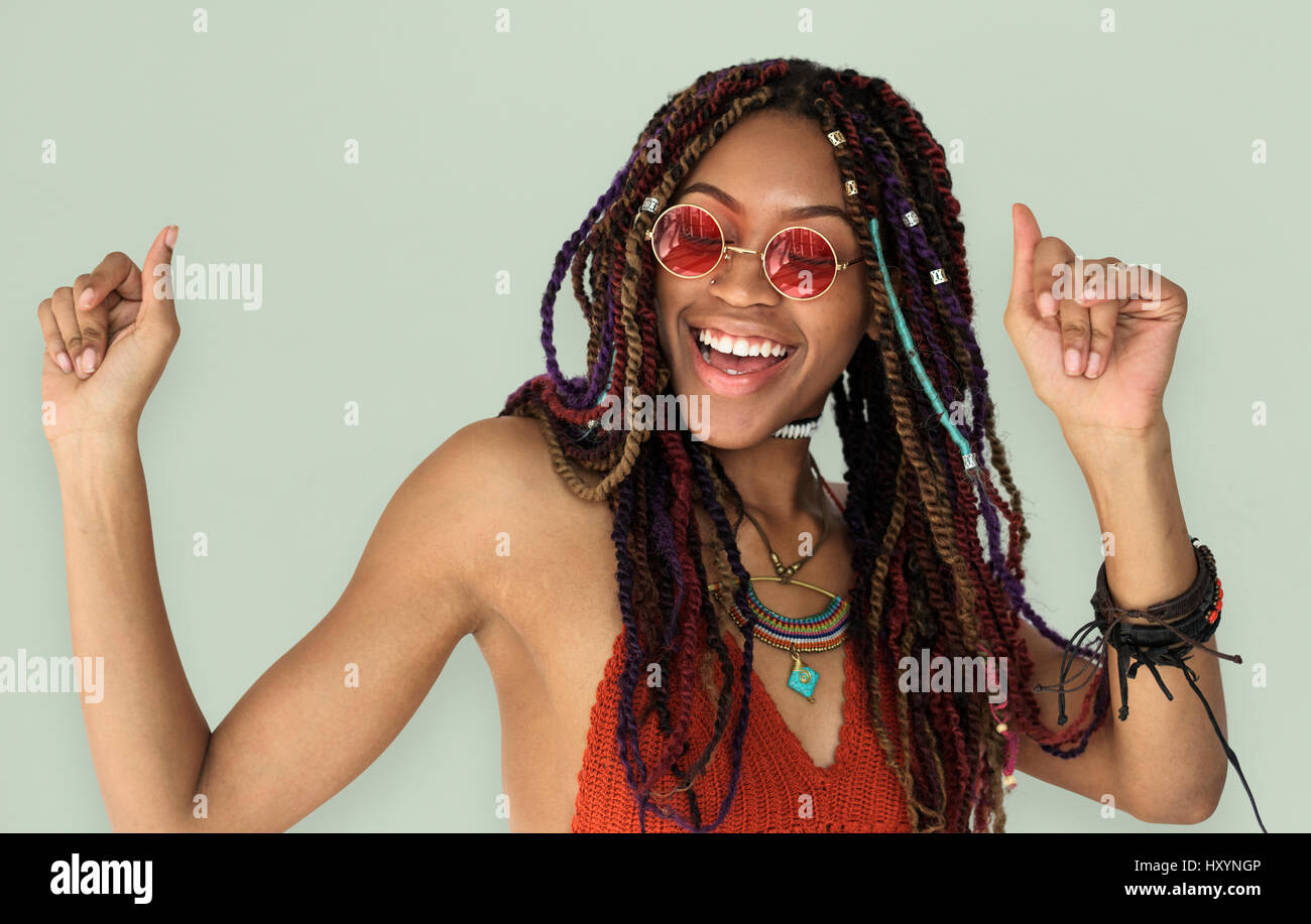 African Descent Female smiling dance Stock Photo - Alamy