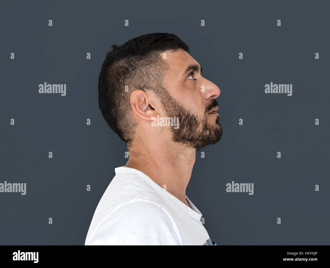 Adult Caucasian Male Side View Stock Photo - Alamy