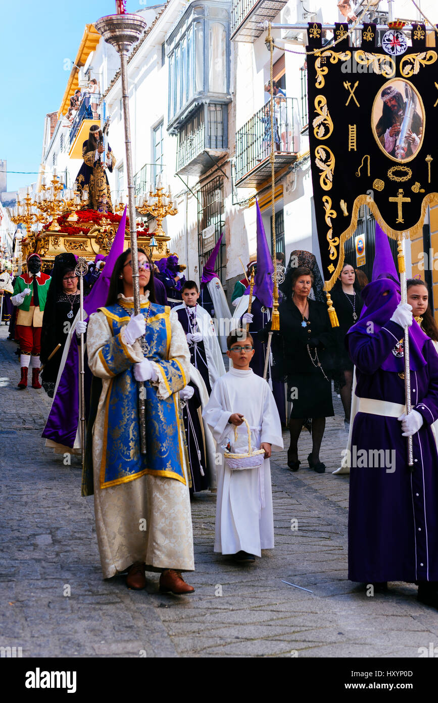 Traditional Holy Week procession. Friday morning. Alcalá La Real. Jaén ...