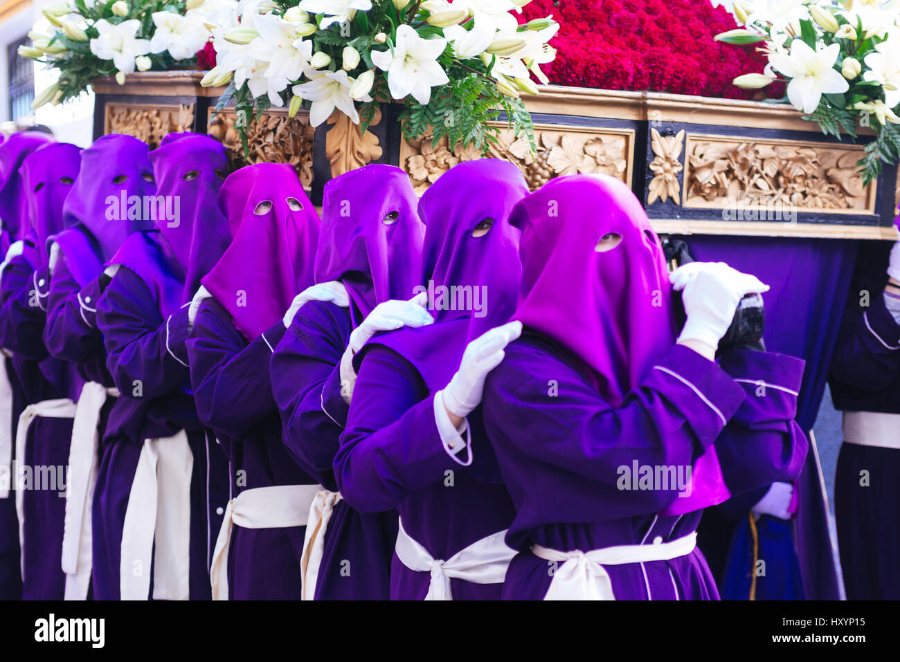 Traditional Holy Week procession. Friday morning. Alcalá La Real. Jaén ...