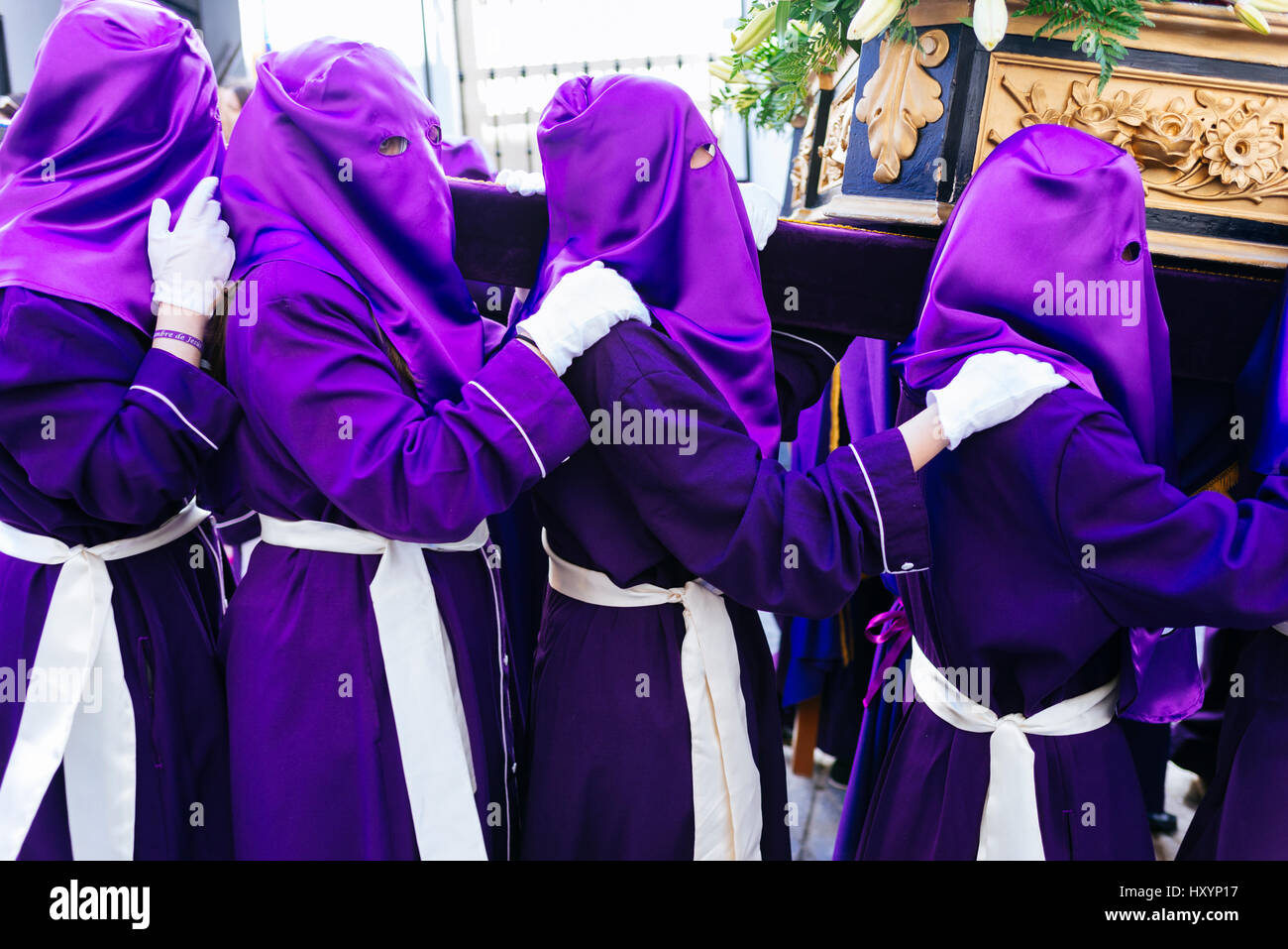 Traditional Holy Week procession. Friday morning. Alcalá La Real. Jaén ...