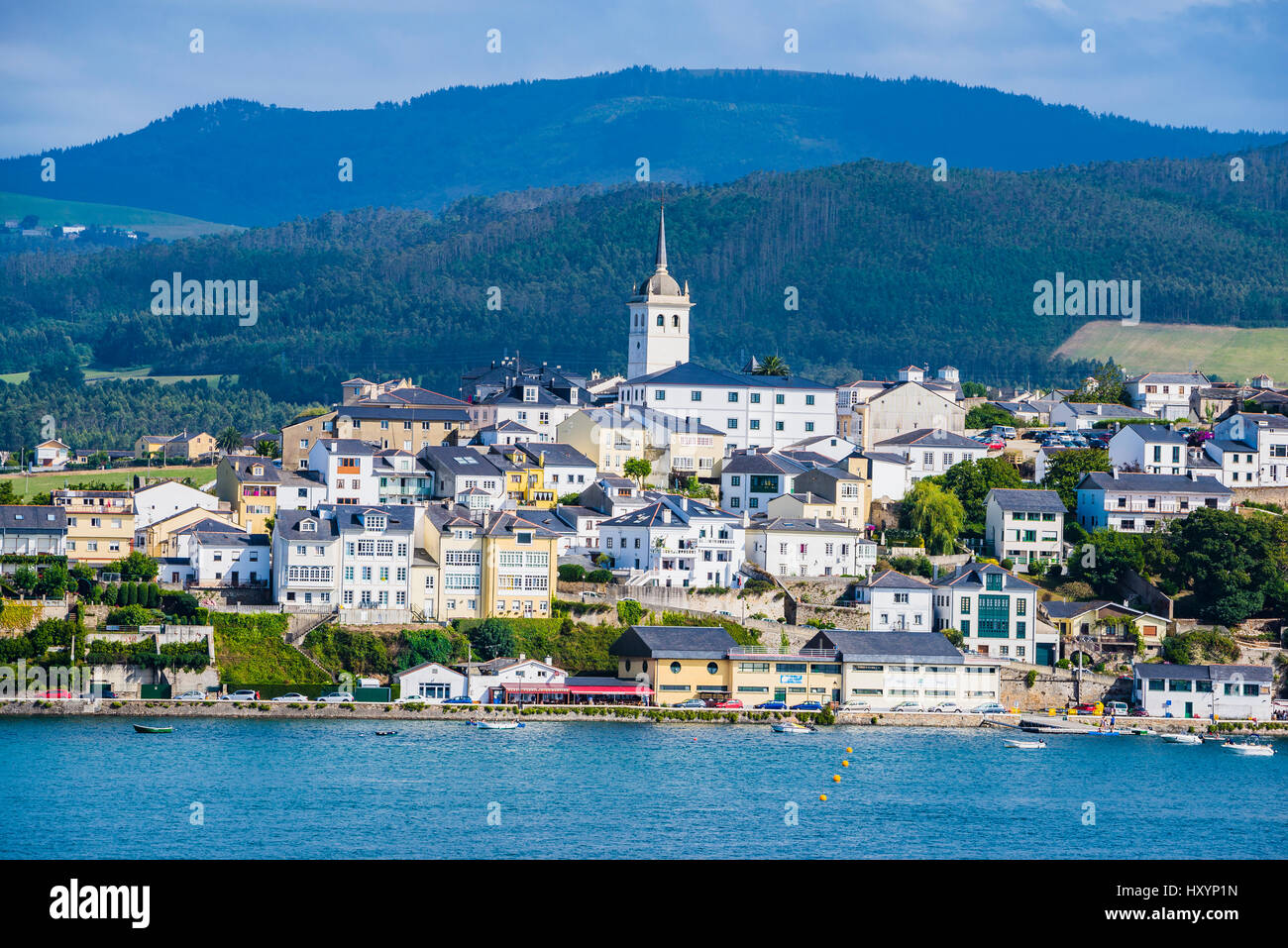 Castropol seen from Ribadeo. Principality of Asturias, Spain, Europe ...