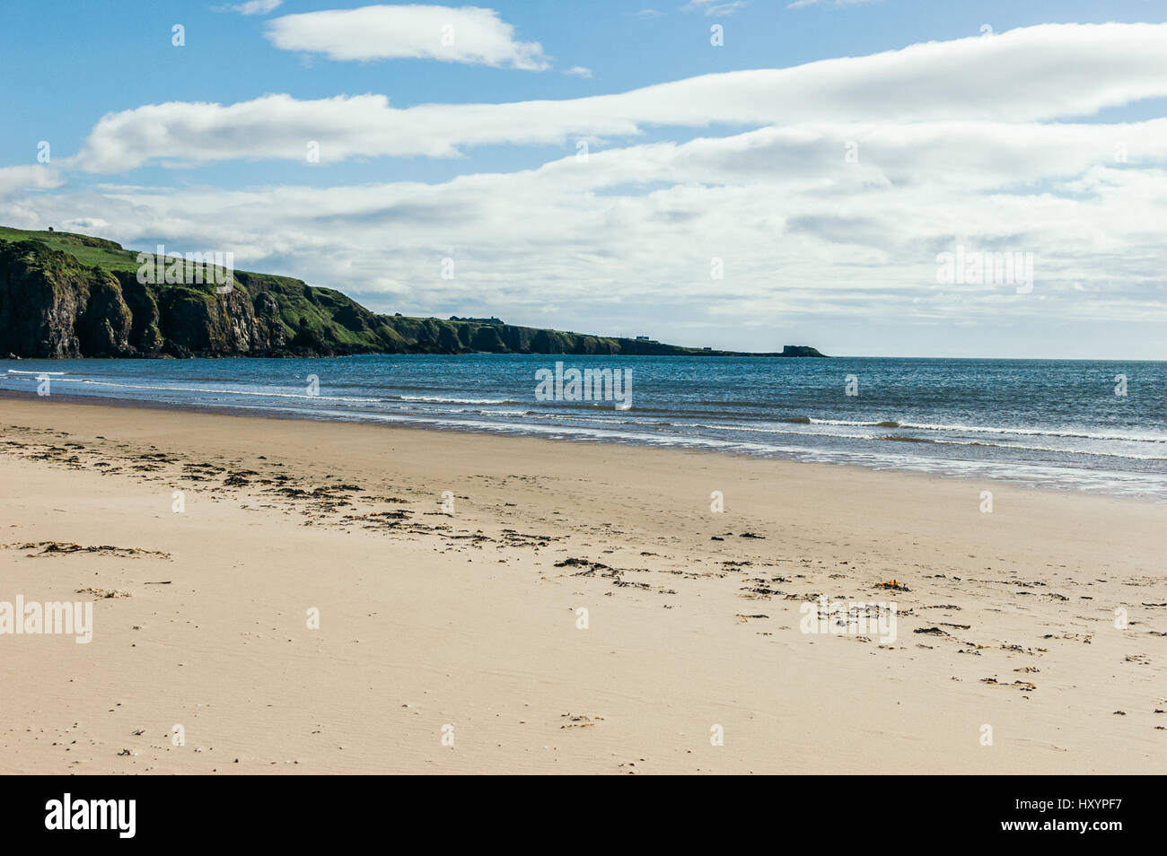 White Sands of Lunan Bay Beach in Angus, East Coast of Scotland Stock ...