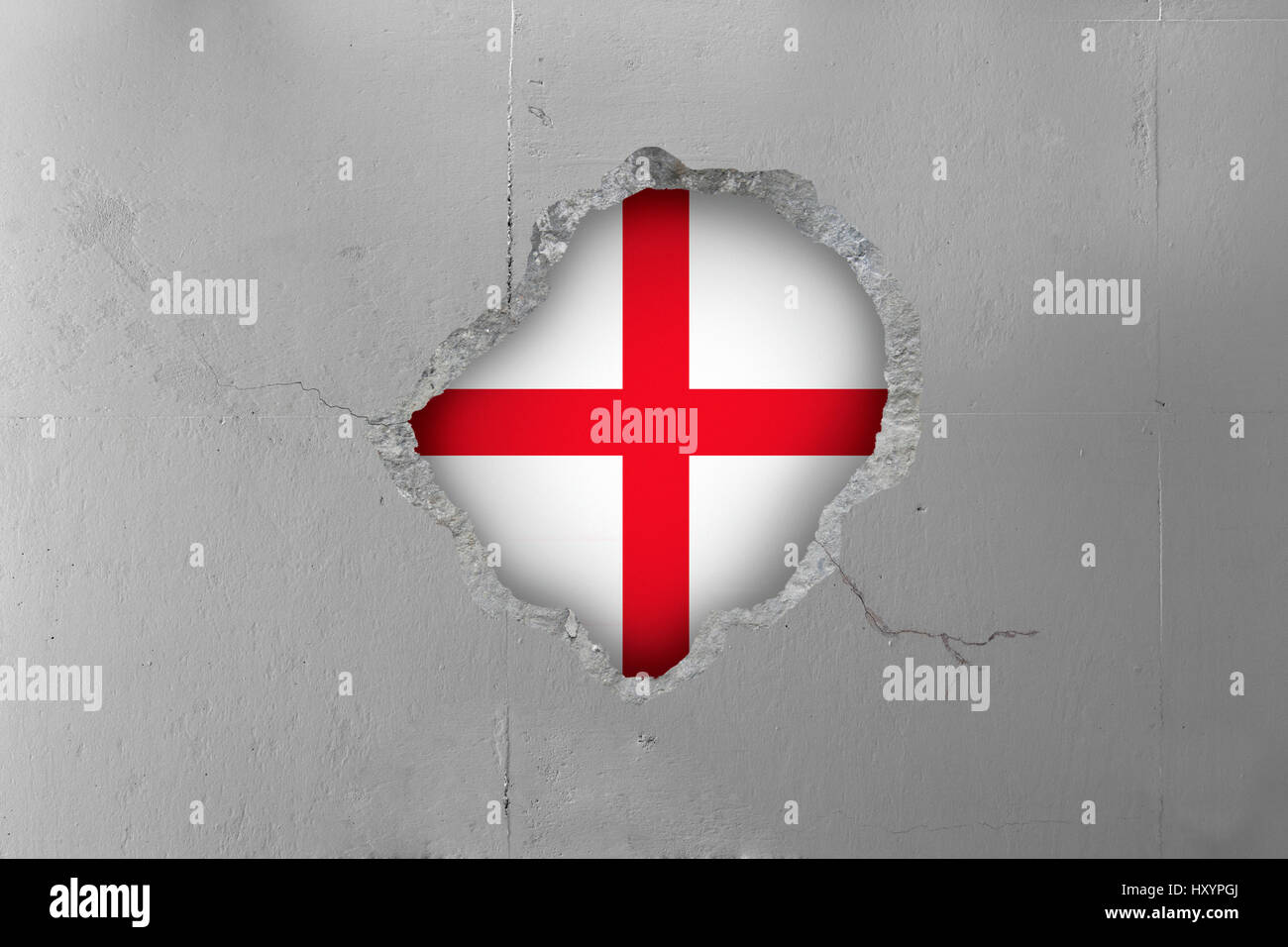 England's flag behind a concrete wall Stock Photo - Alamy