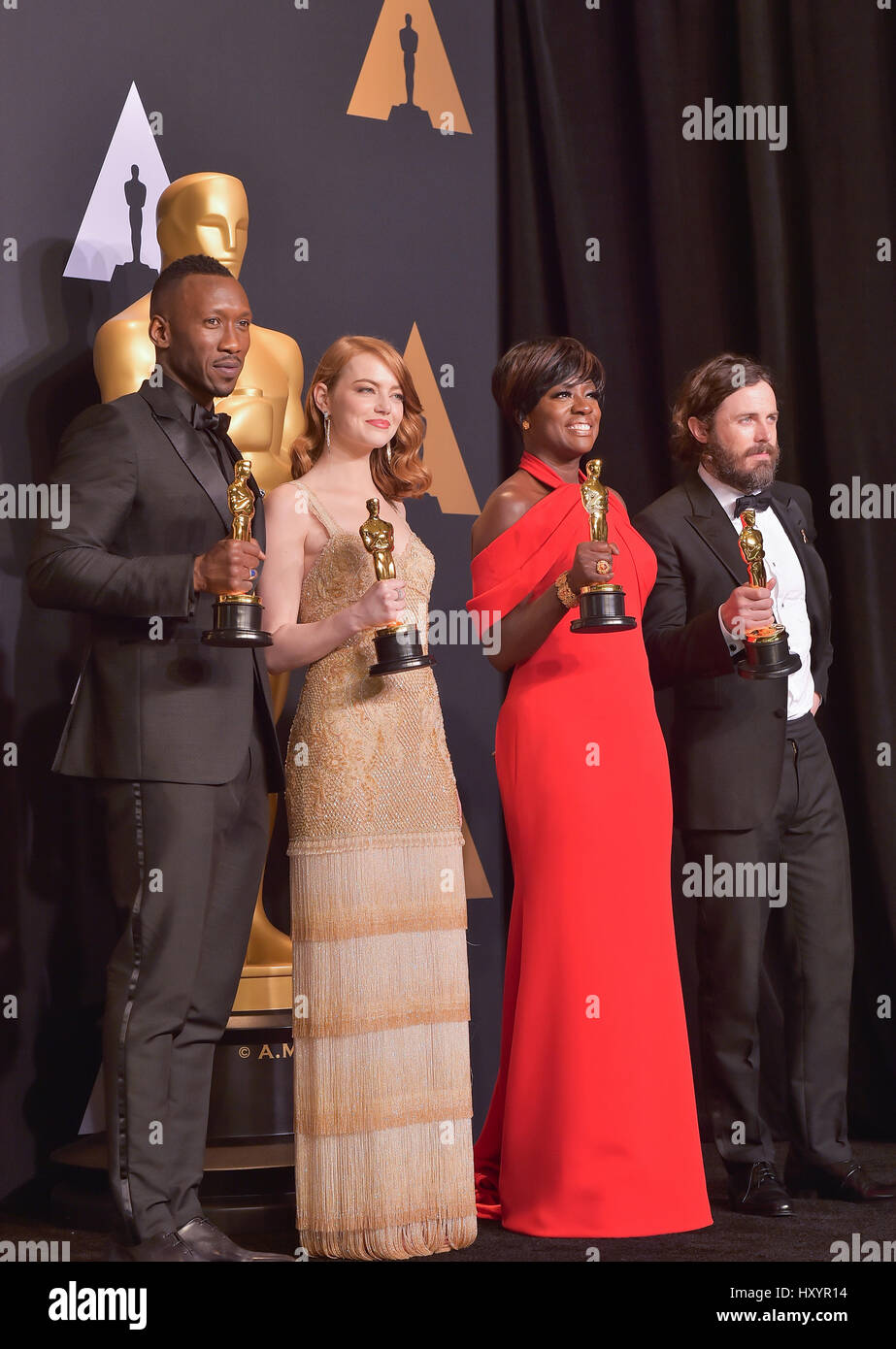 89th Annual Academy Awards Press Room Featuring: Mahershala Ali, Emma ...