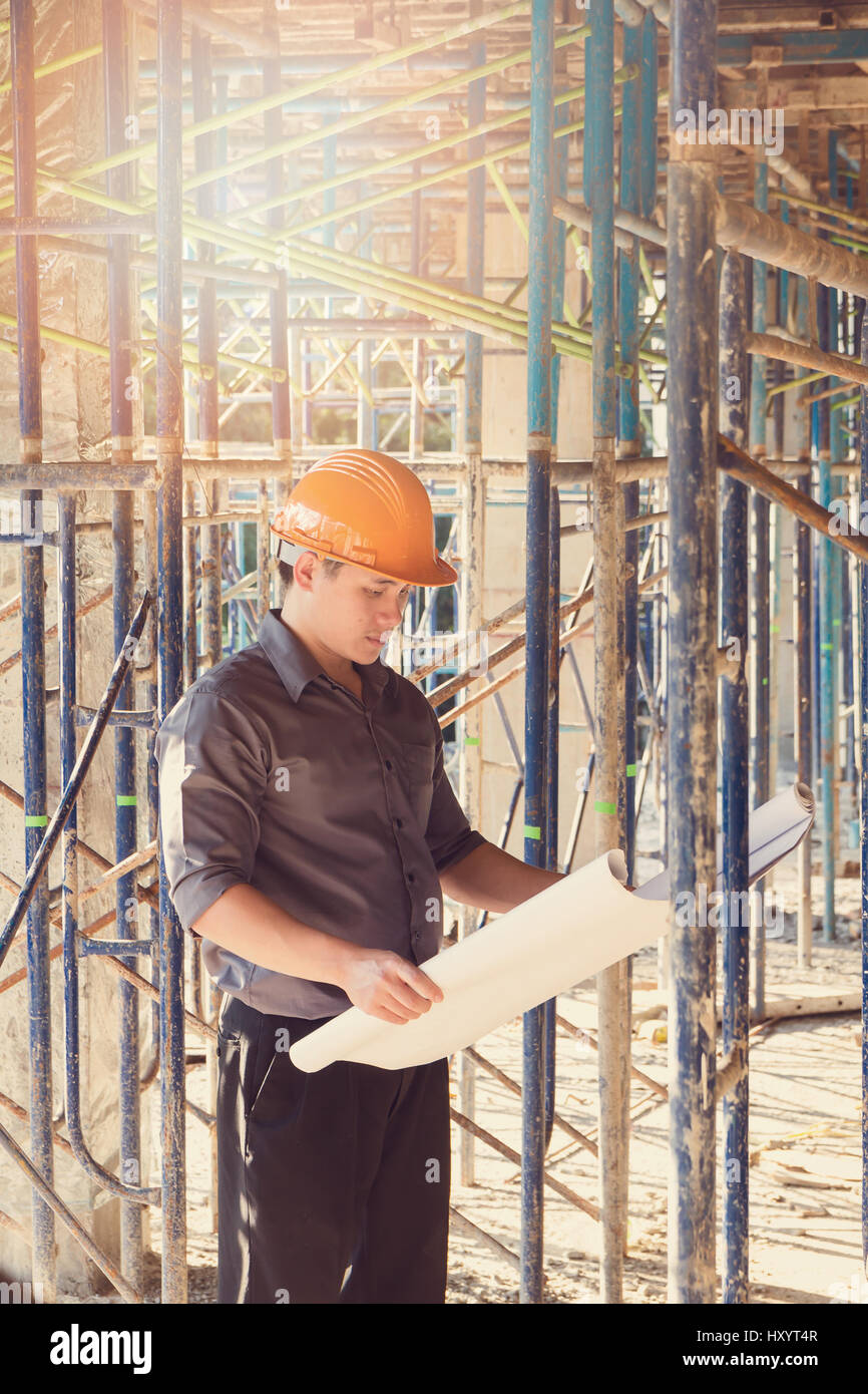 Construction concepts, Engineer and Architect working at Construction ...