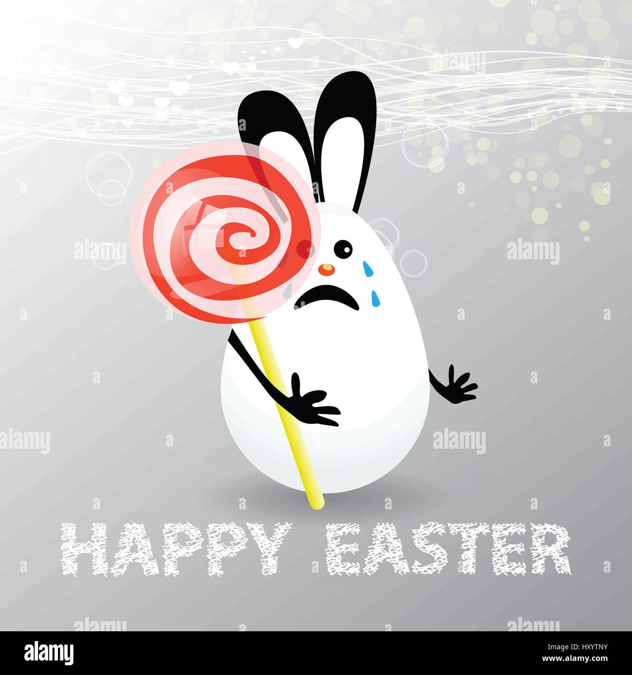 Easter. Egg-rabbit funny with faces illustration for your design ...