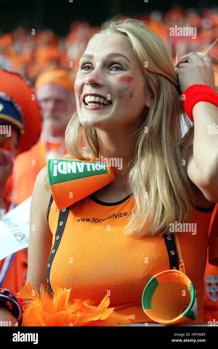 DUTCH FAN HOLLAND V LATVIA BRAGA STADIUM BRAGA PORTUGAL 23 June 2004 ...
