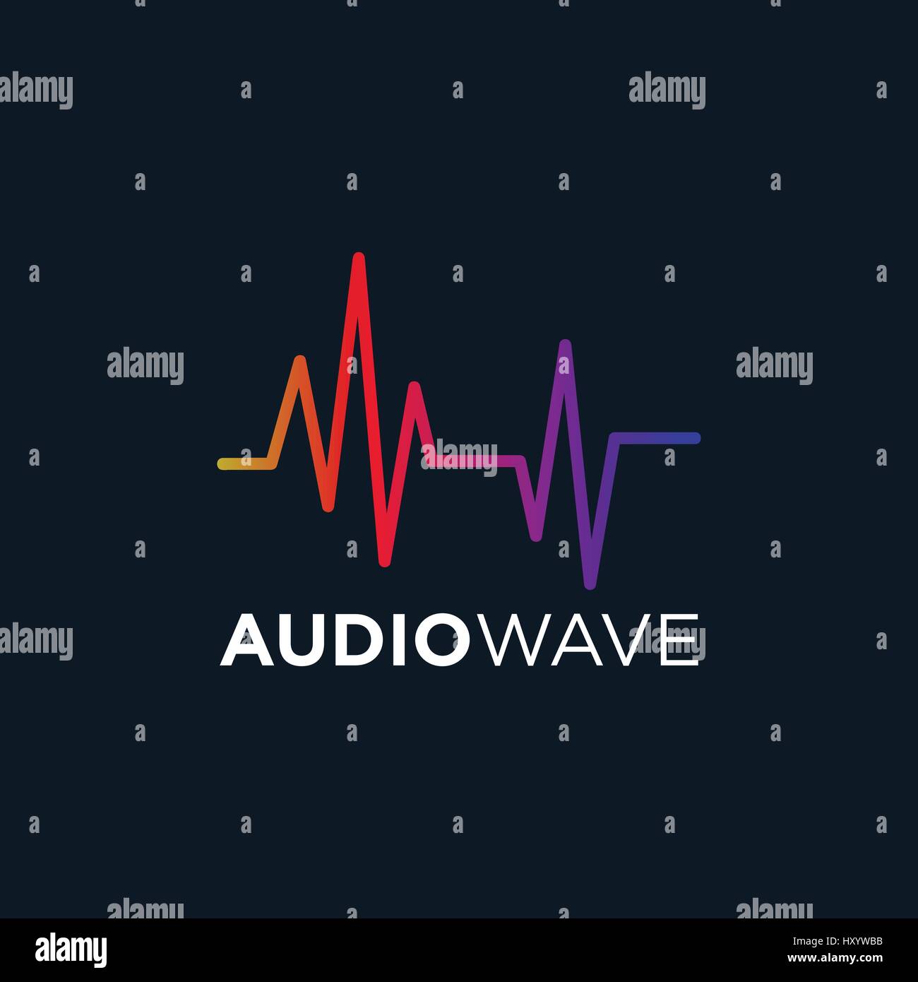 Music Logo concept Sound Wave, Audio Technology, Abstract Shape Stock ...