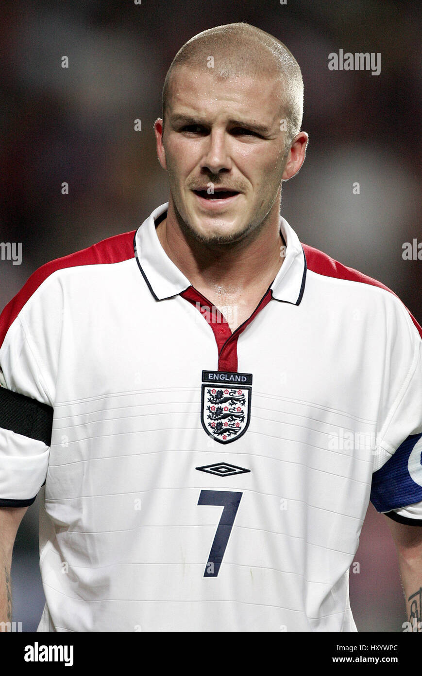 DAVID BECKHAM ENGLAND & REAL MADRID CF LUZ STADIUM LISBON PORTUGAL 24 ...