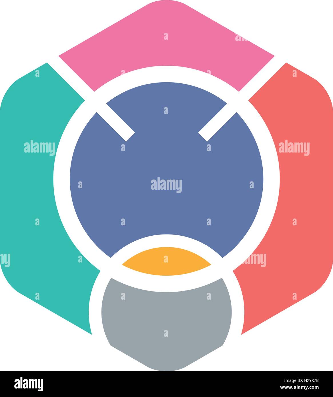 Abstract Colorful Hexagon Symbol Concept Stock Vector Image & Art - Alamy