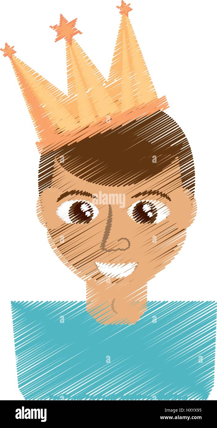 drawing guy party crown Stock Vector Image & Art - Alamy