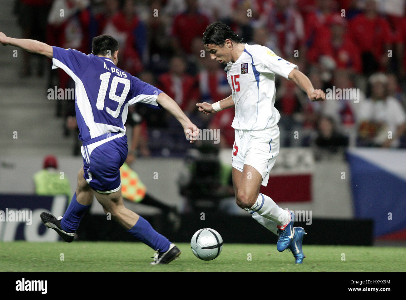 MILAN BAROS & MIHALIS KAPSIS GREECE V CZECH REPUBLIC DRAGO STADIUM ...