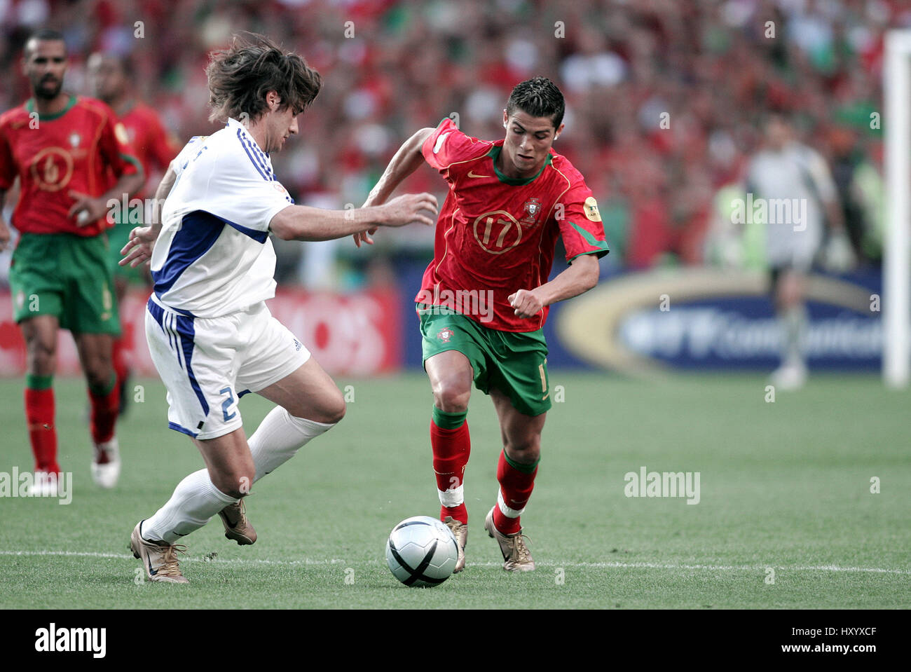 RONALDO & GIOURKAS SEITARIDIS PORTUGAL V GREECE EURO 2004 STADIUM OF ...