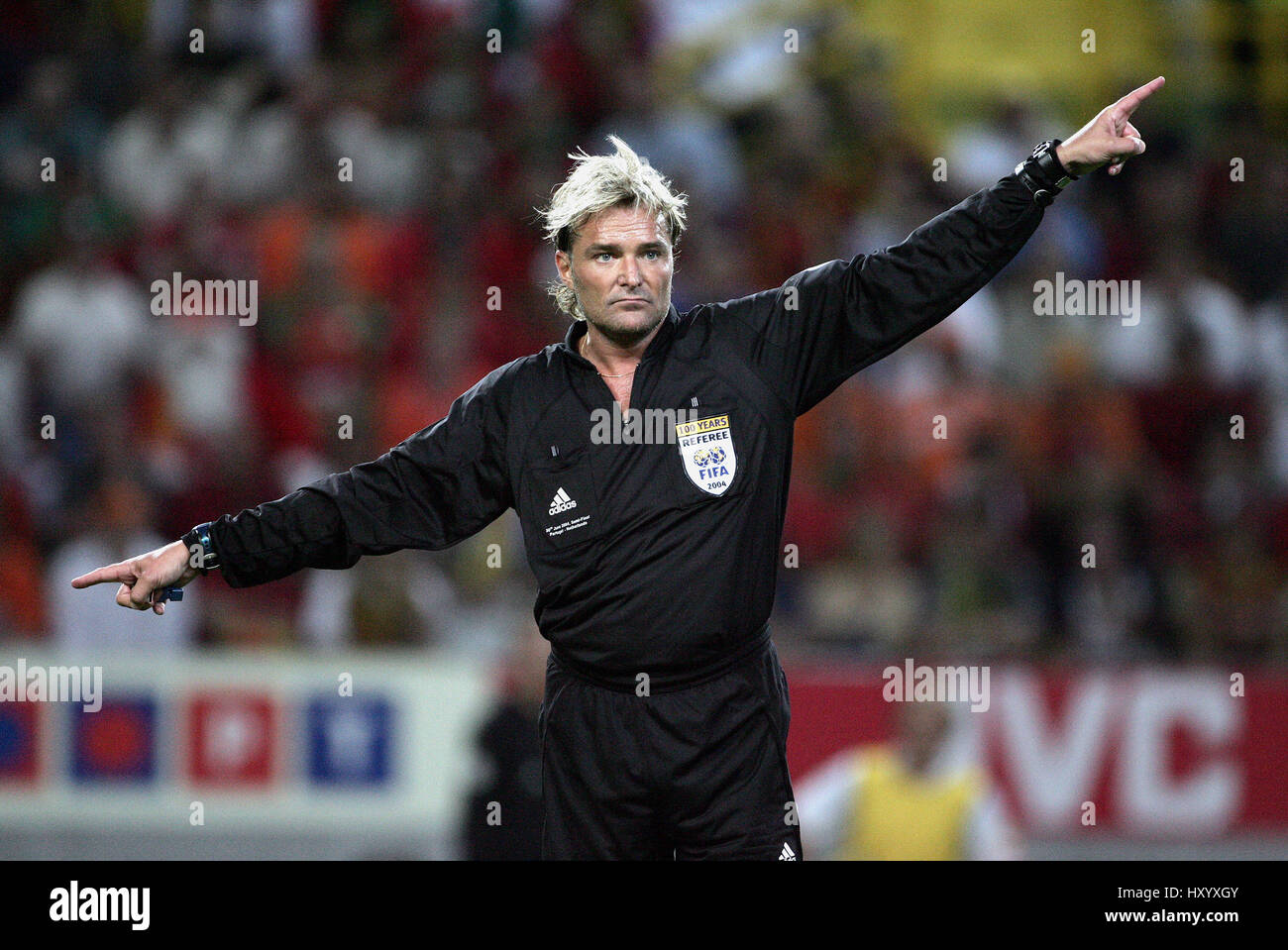ANDERS FRISK FIFA REFEREE JOSE AVALADE STAIUM LISBON PORTUGAL 30 June ...