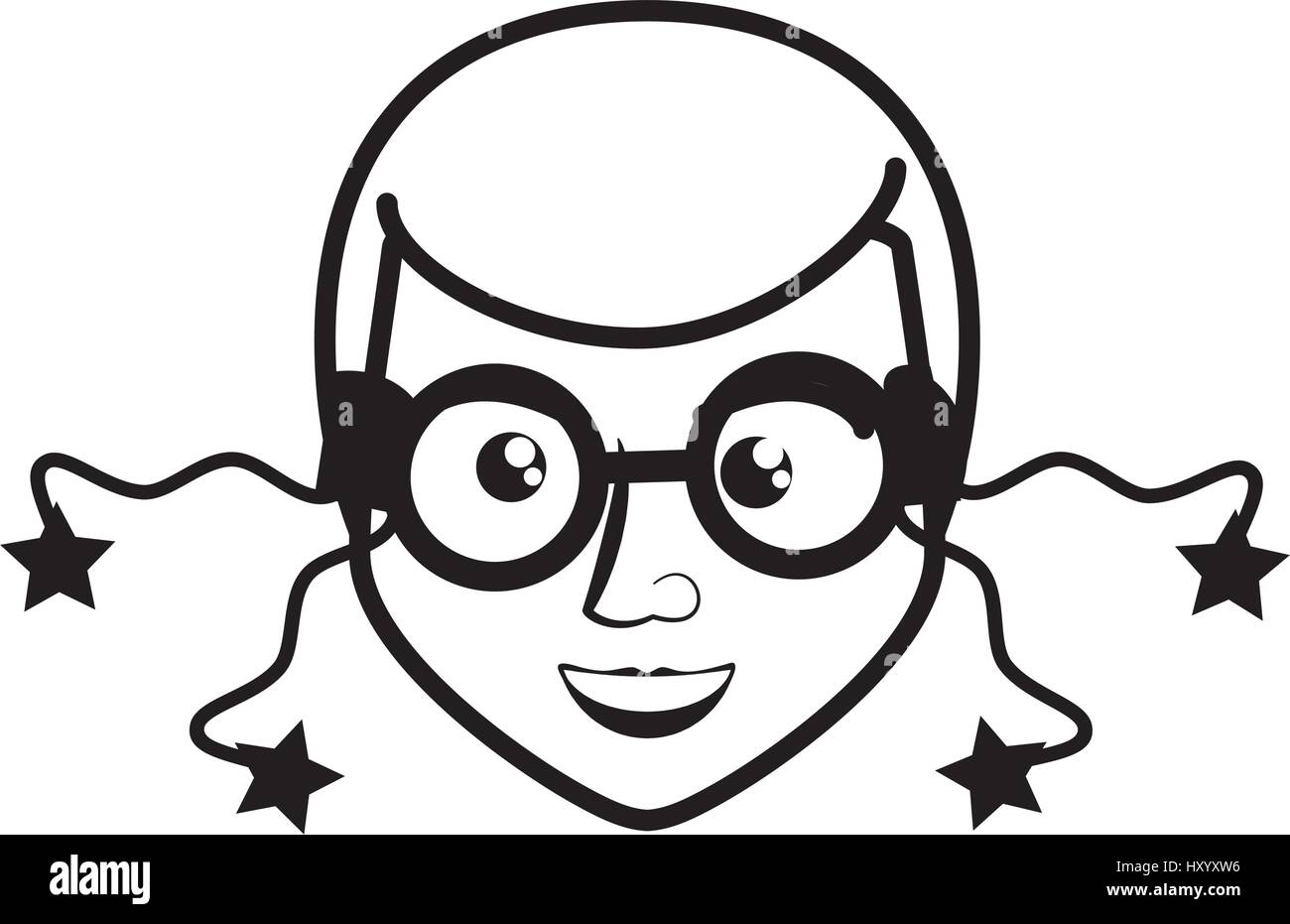 face guy happy outline Stock Vector Image & Art - Alamy