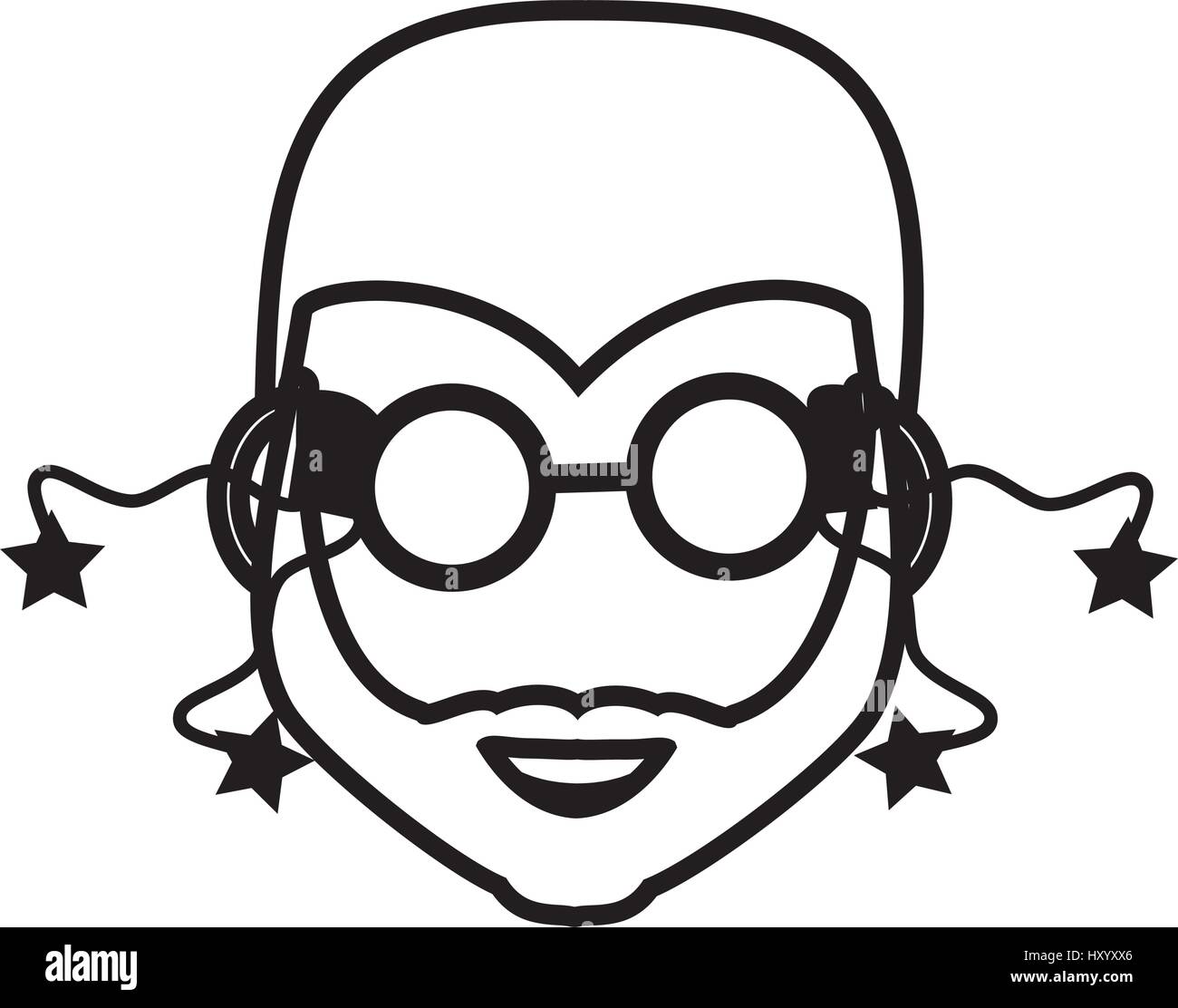 face guy happy outline Stock Vector Image & Art - Alamy