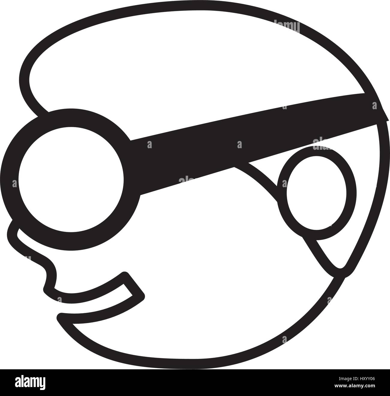 face guy happy outline Stock Vector Image & Art - Alamy