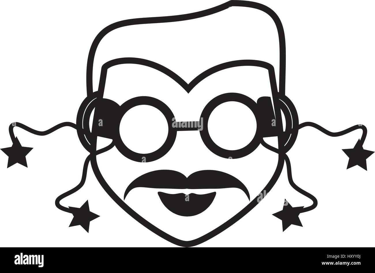 face guy happy outline Stock Vector Image & Art - Alamy