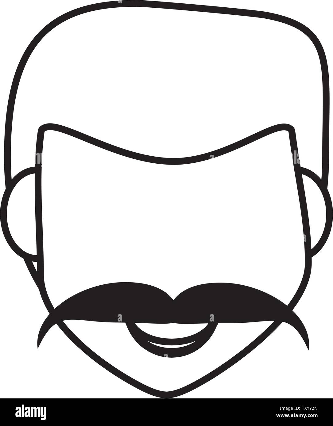 face guy happy outline Stock Vector Image & Art - Alamy