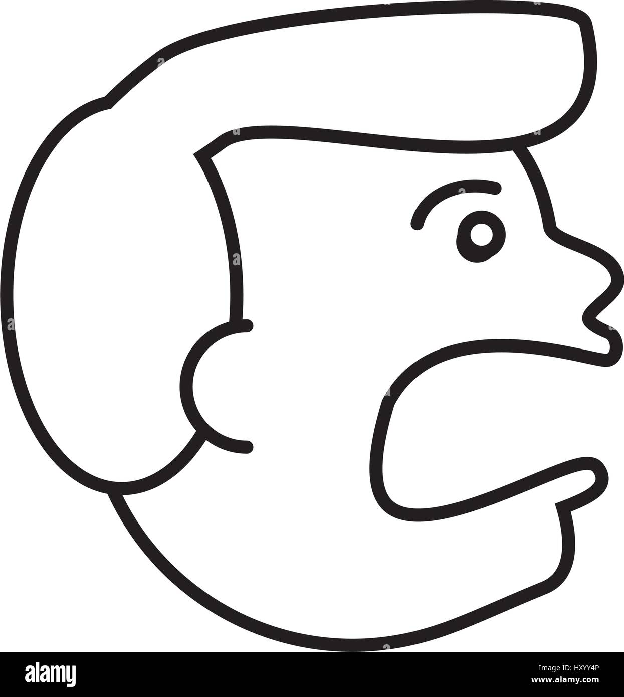 face guy angry outline Stock Vector Image & Art - Alamy