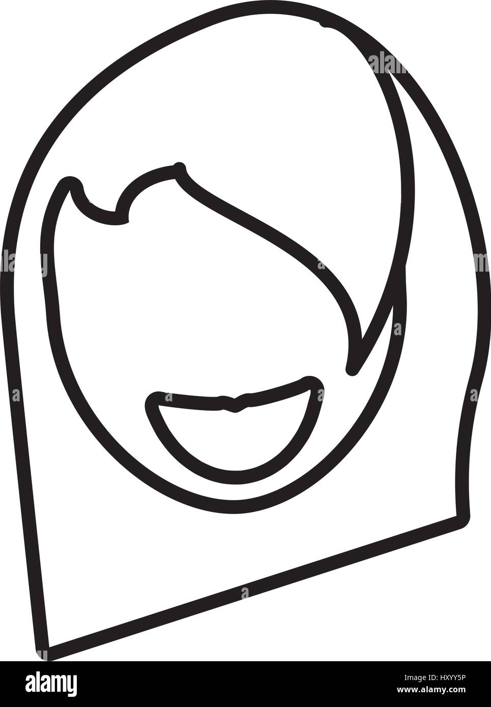 face girl funny glasses outline Stock Vector Image & Art - Alamy
