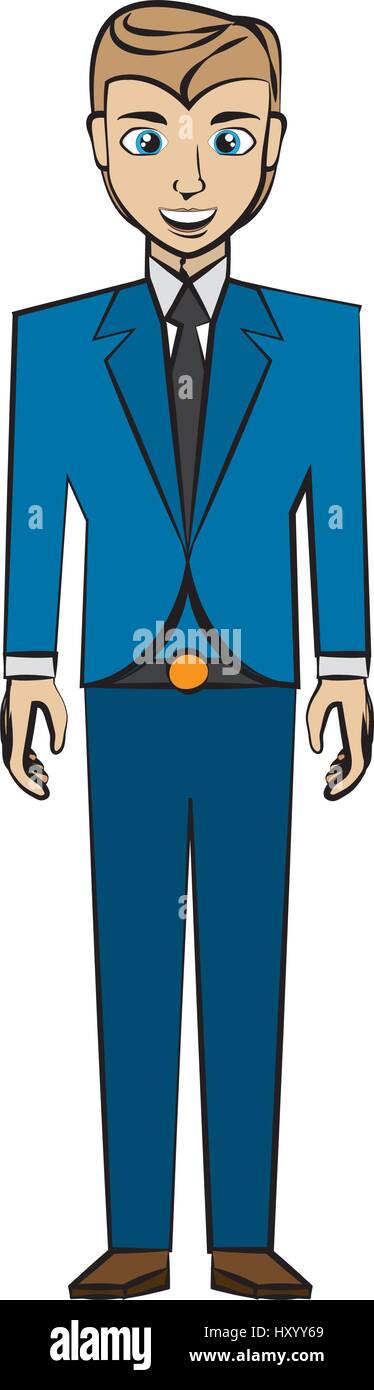 cartoon man business suit posture Stock Vector Image & Art - Alamy