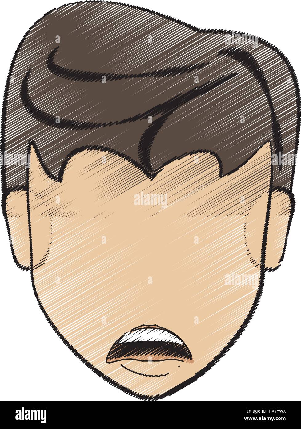drawing man head hairstyle Stock Vector Image & Art - Alamy