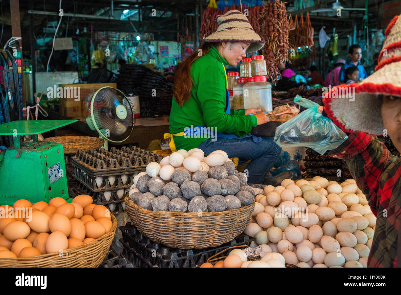 Market in the Battambang, Cambodia, Asia Stock Photo - Alamy