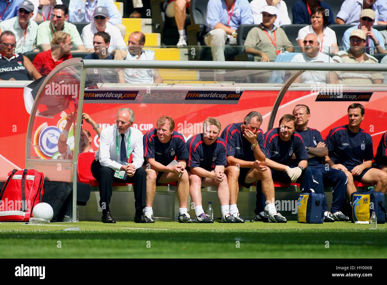 THE ENGLAND BENCH ENGLAND V PARAGUAY WORLD CUP FRANKFURT GERMANY 10 ...