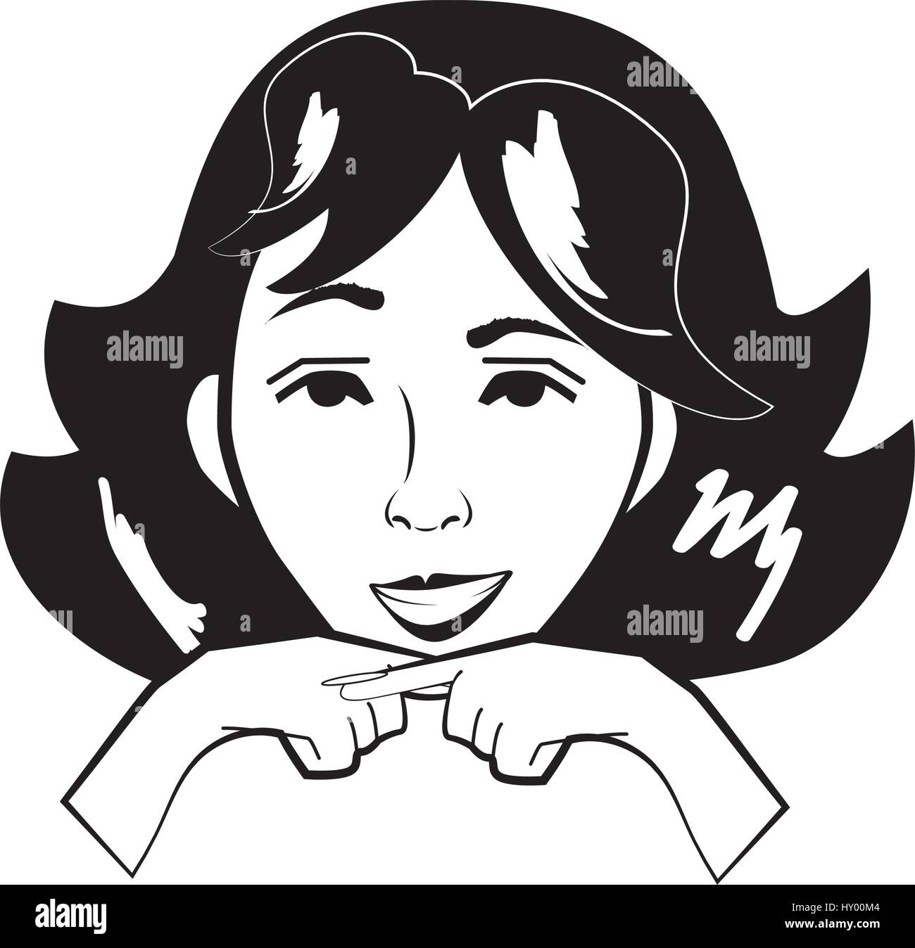 cartoon woman character posture line Stock Vector Image & Art - Alamy