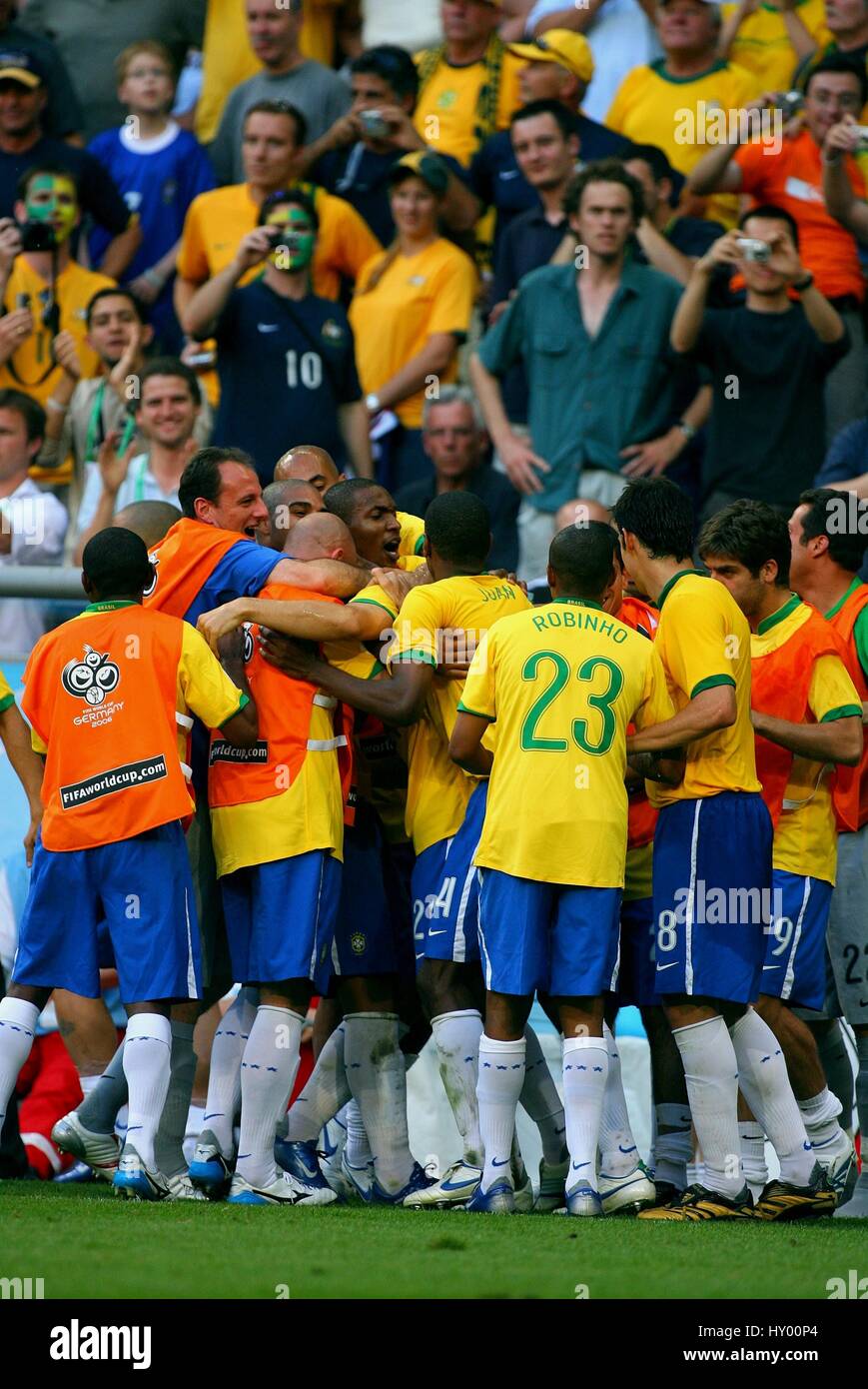 BRAZIL CELEBRATE BRAZIL V AUSTRALIA WORLD CUP MUNICH GERMANY 18 June ...