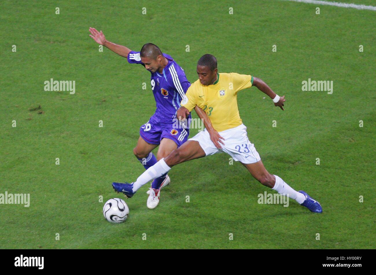 NAOHIRO TAKAHARA & ROBINHO JAPAN V BRAZIL WORLD CUP DORTMUND GERMANY 22 ...