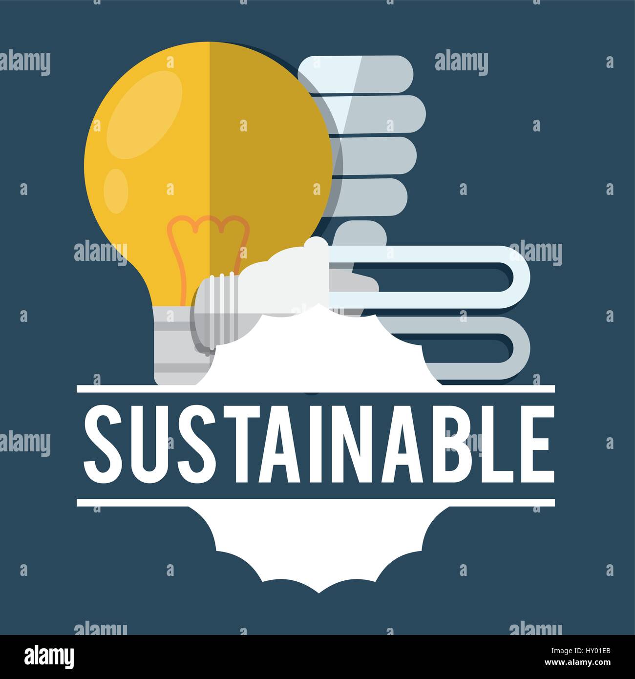 sustainable bulb light ecologic Stock Vector Image & Art - Alamy
