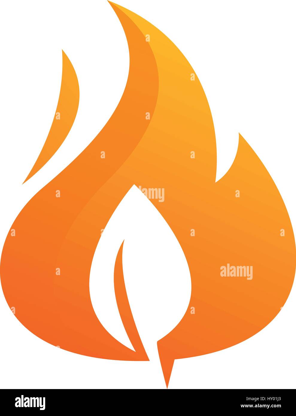 Nature disaster, forest fire, symbol design concept Illustration Stock ...