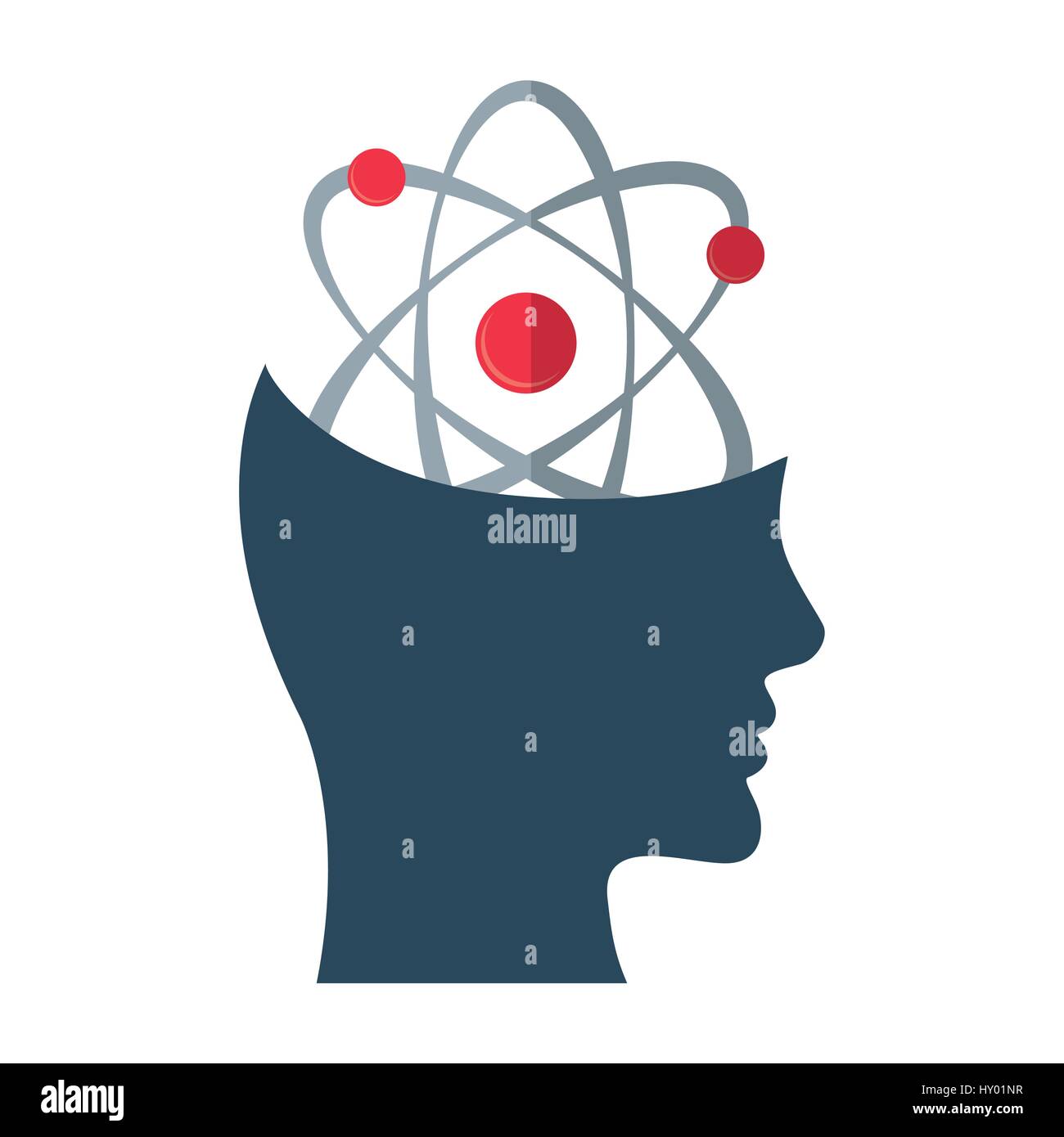 head think atom molecule concept Stock Vector Image & Art - Alamy