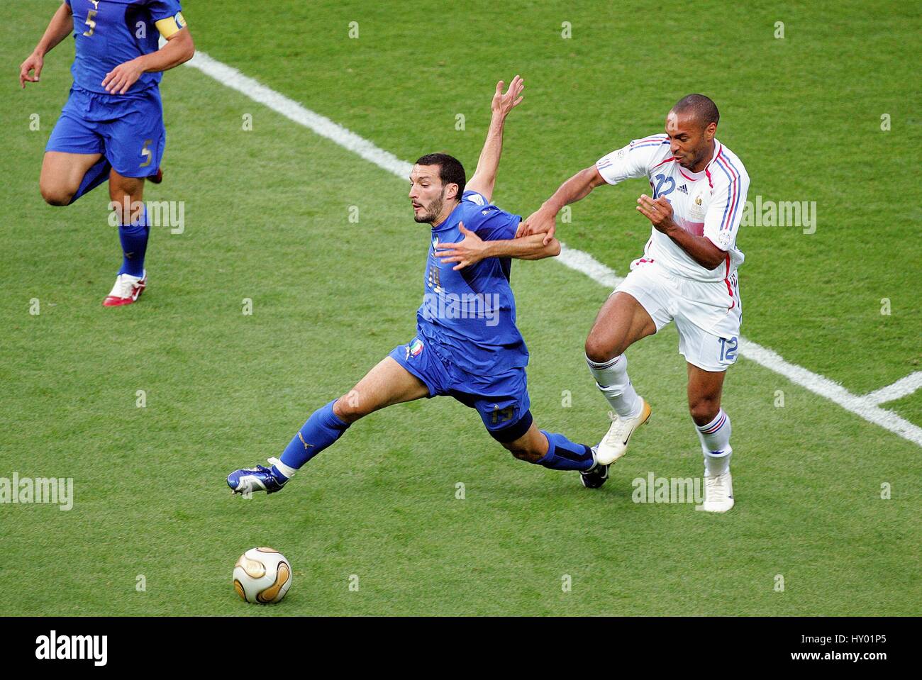 GIANLUCA ZAMBROTTA & THIERRY H ITALY V FRANCE OLYMPIC STADIUM BERLIN ...