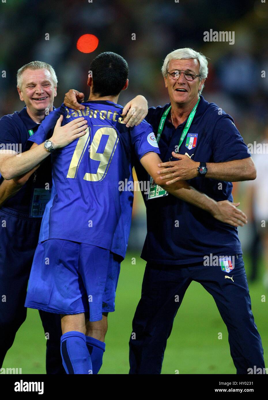 G ZAMBROTTA & MARCELLO LIPPI GERMANY V ITALY WORLD CUP DORTMUND GERMANY ...
