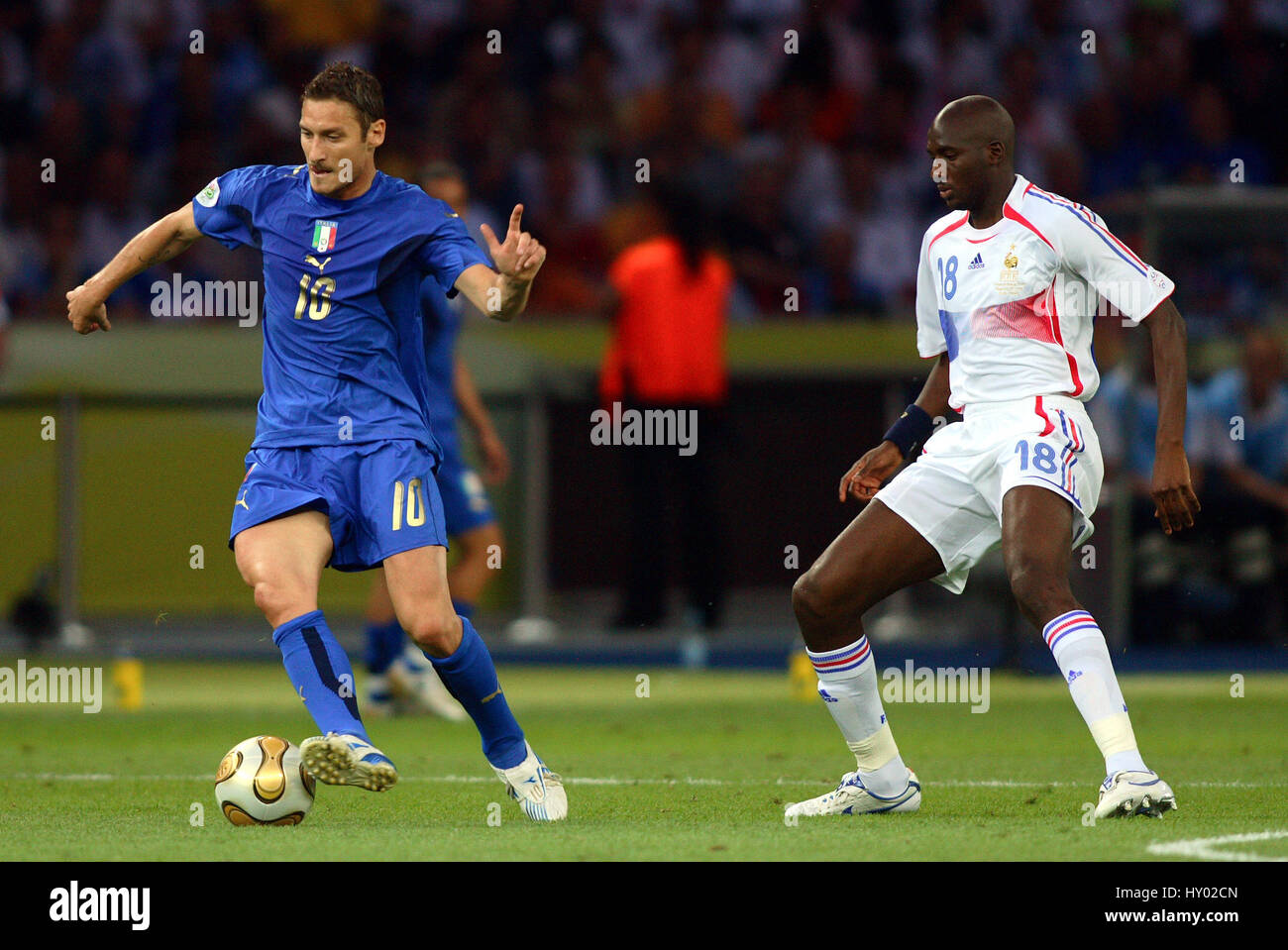 FRANCESCO TOTTI & ALOU DIARRA ITALY V FRANCE OLYMPIC STADIUM BERLIN ...