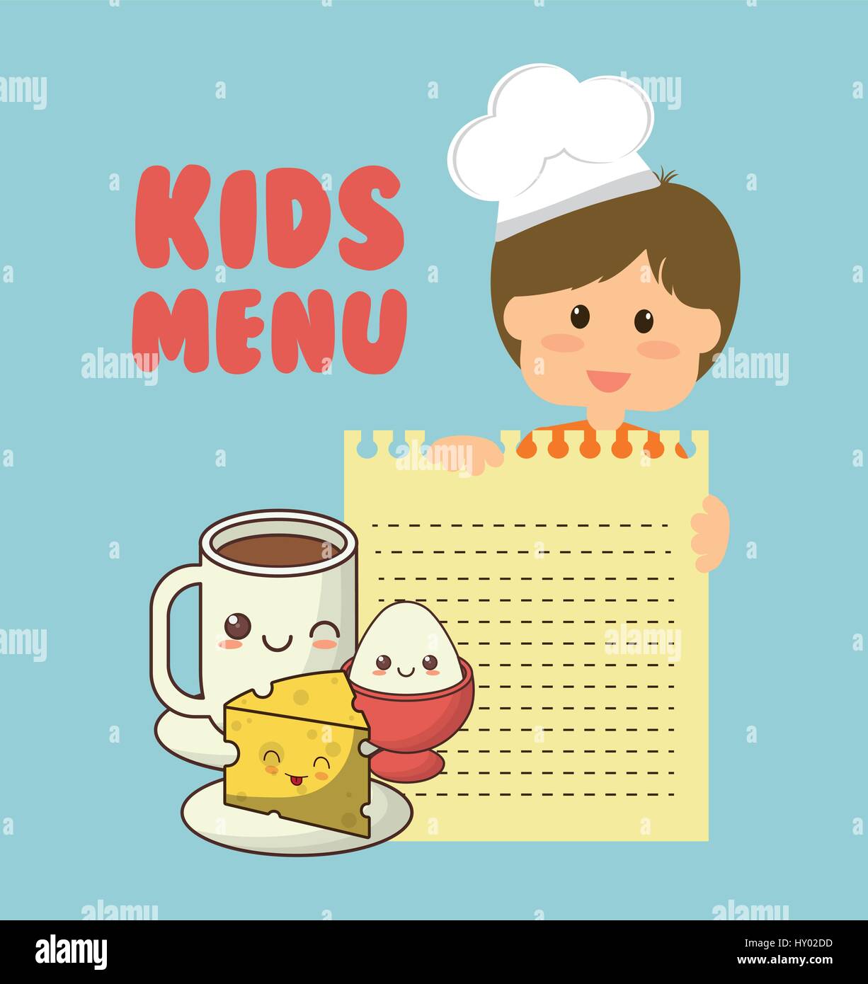 kids menu boy ingredients food Stock Vector Image & Art - Alamy