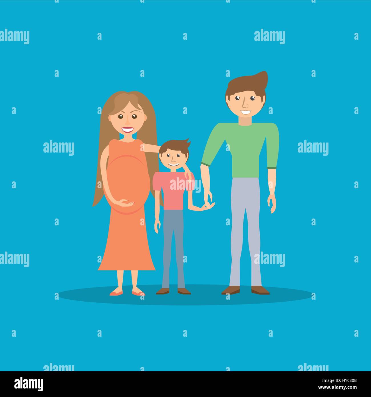 Maternal happiness Stock Vector Images - Alamy